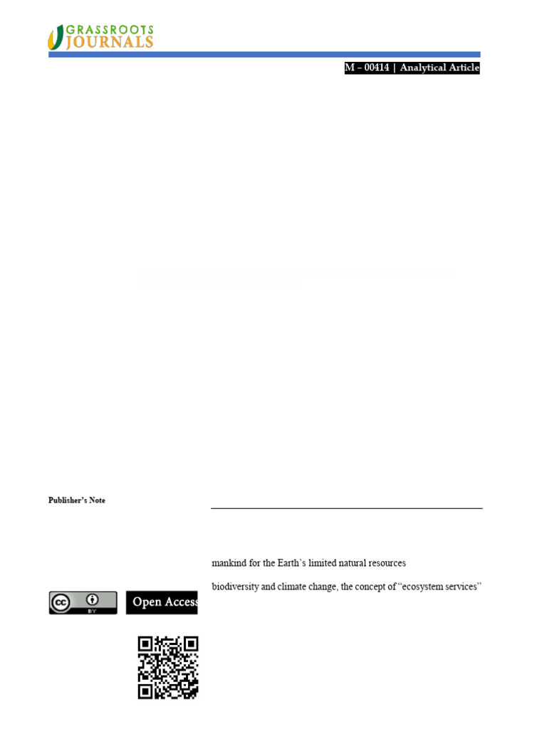 The Concept of Ecosystem Services in Ukrainian Environmental ...