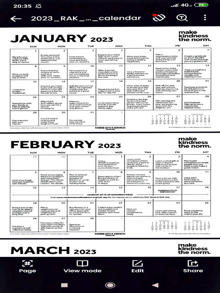 2023 Kindness Calendar | PDF