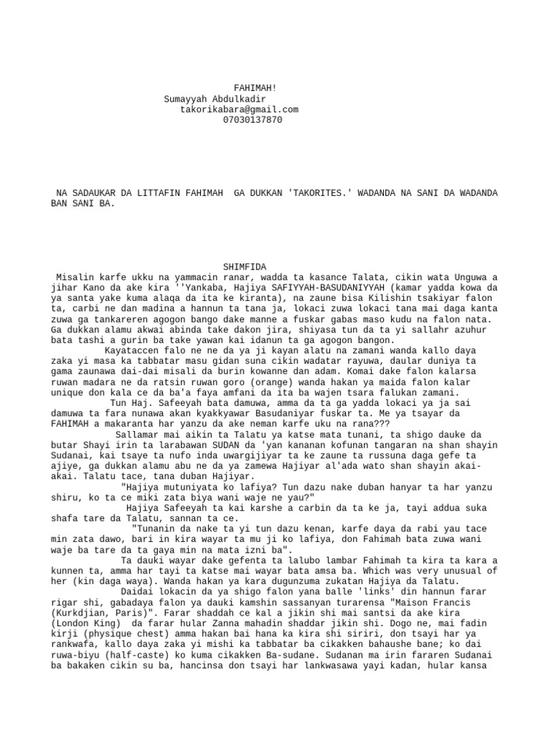 Fahimah | PDF