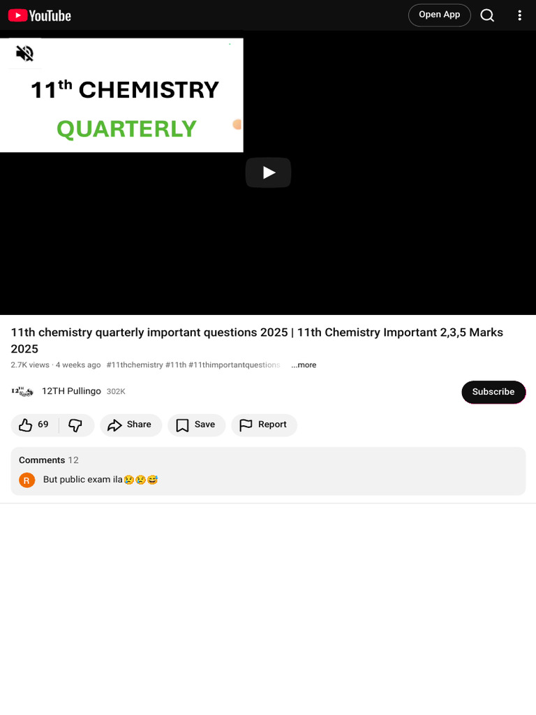 11th Chemistry Quarterly Exam Guide 2025 | PDF