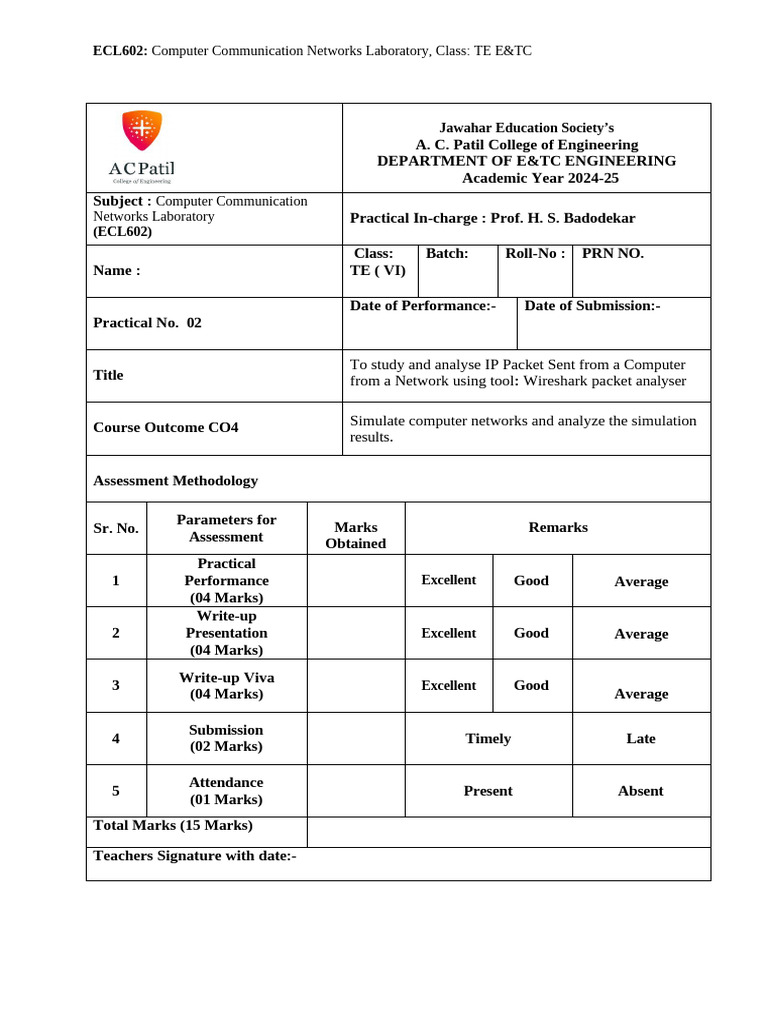 CCN_Exp2 | PDF | Internet Protocols | Transmission Control Protocol