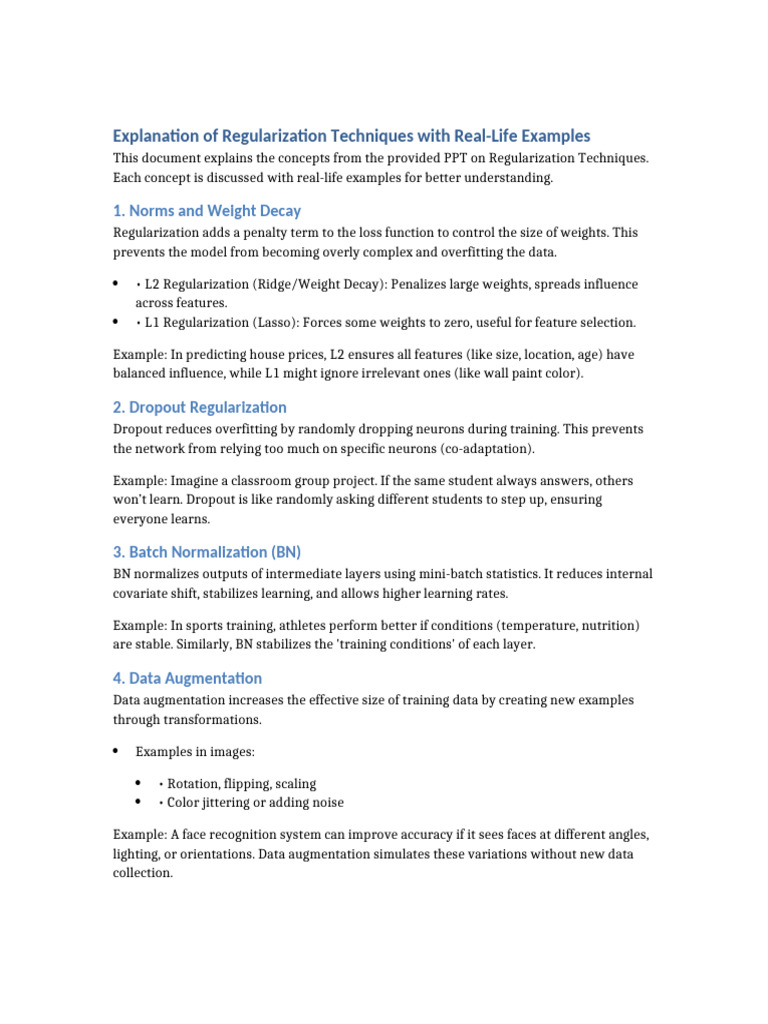 Regularization Techniques Explained | PDF