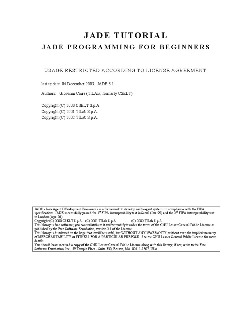 Jade Programming Tutorial For Beginners | PDF