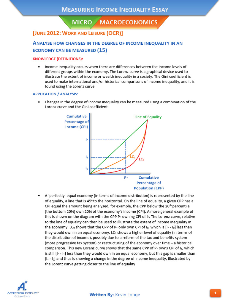 Measuring Income Inequality Analysis | PDF | Income Distribution | Gini ...