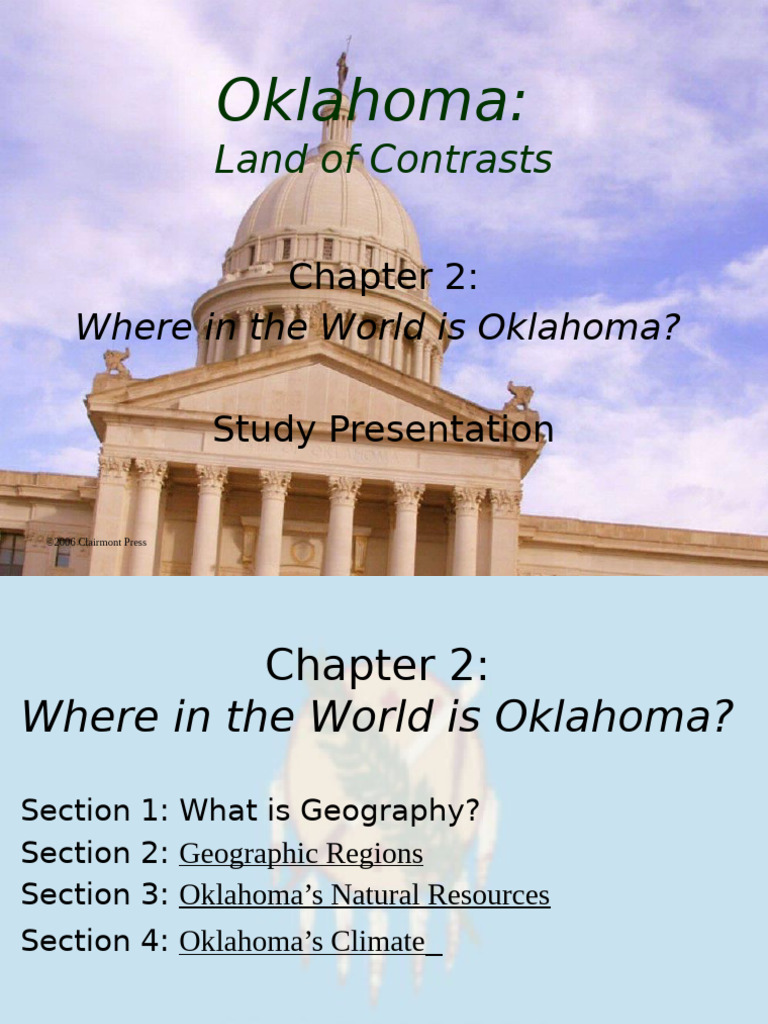 Oklahoma's Geographic Regions Overview | PDF | Oklahoma | Earth Sciences