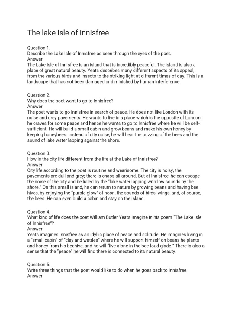 The Lake Isle of Innisfree | PDF | Beehive