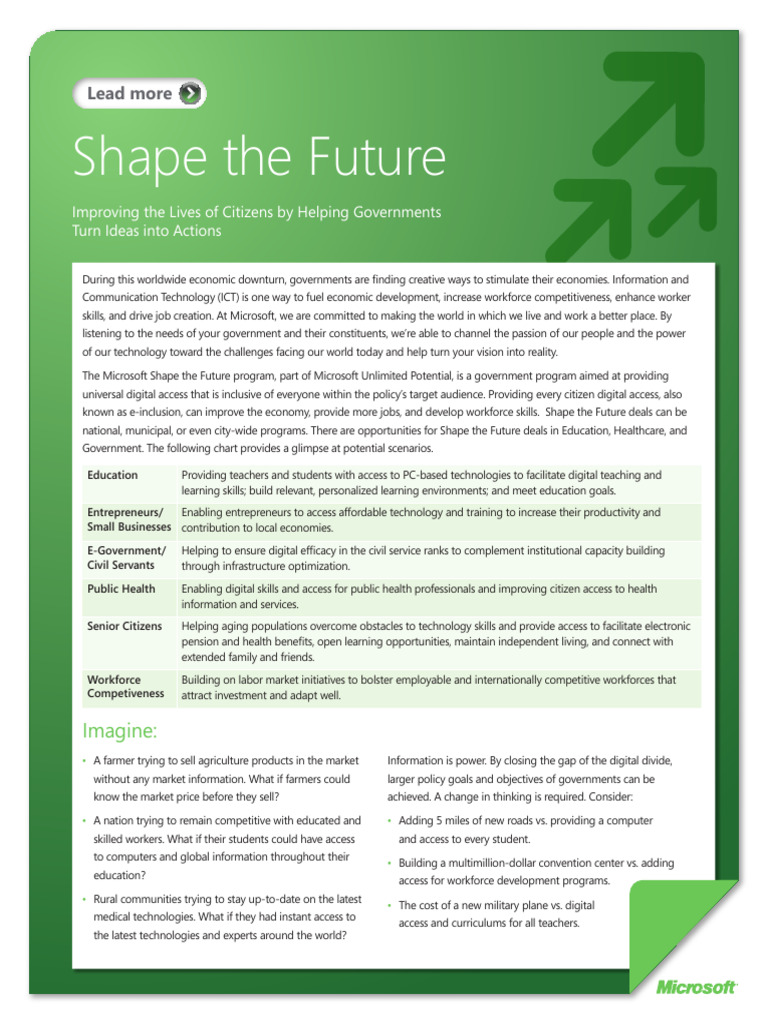 Microsoft Shape the Future Program | PDF | Information And ...