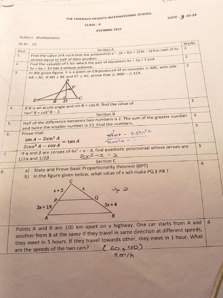 Maths Practice Sheets Ehis | PDF