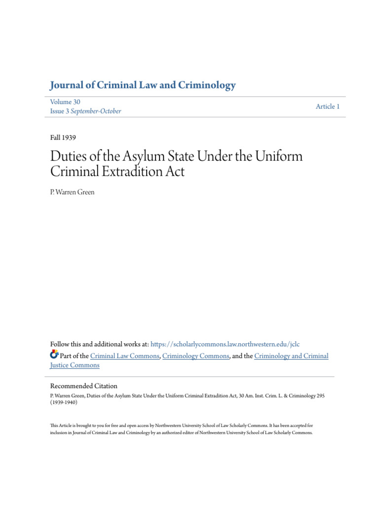 Asylum State Duties in Extradition Act | PDF | Arrest Warrant | Arrest
