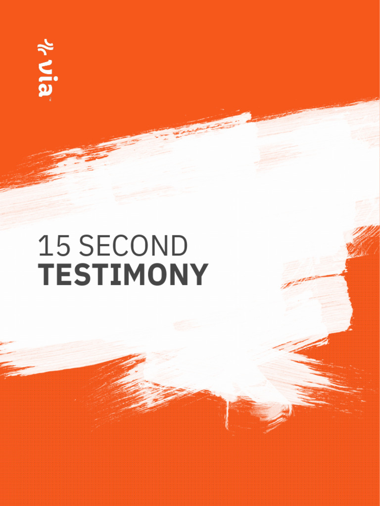 15 Second Testimony Guide | PDF | Jesus | Born Again