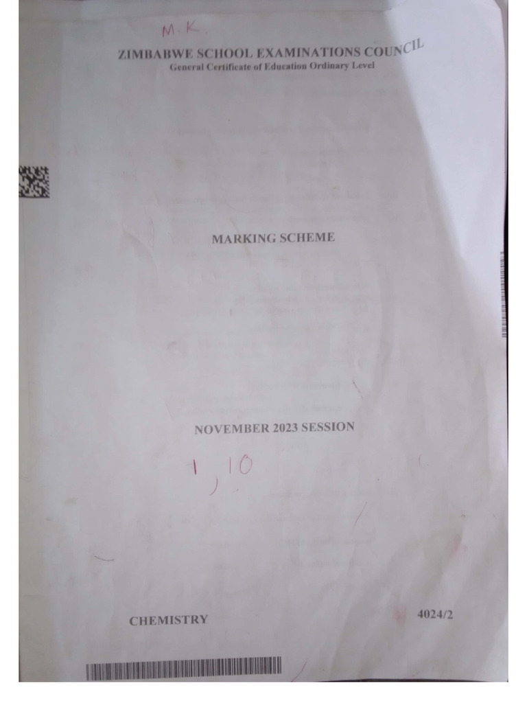 2023 Marking Scheme Olevel Paper 2 November | PDF