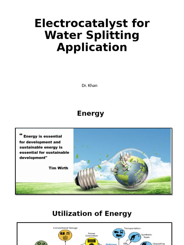 Electrocatalyst for Sustainable Water Splitting | PDF