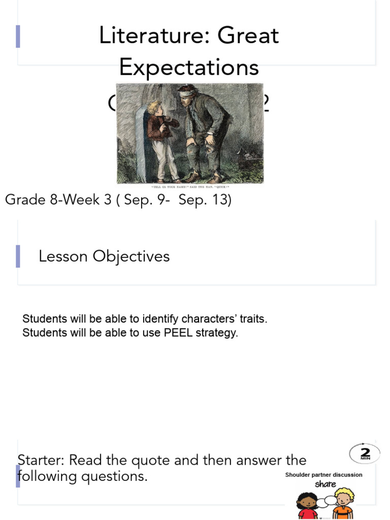 G8 W3 Literature | PDF | Great Expectations | Oliver Twist