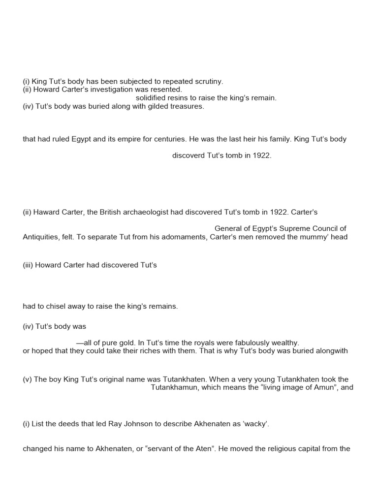 King Tut: Insights from CT Scans | PDF | Tutankhamun | Akhenaten