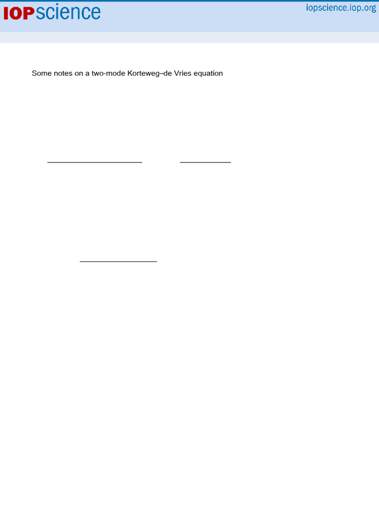 Lee Phys Scripa 81 065006 | PDF | Soliton | Waves