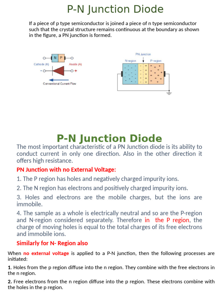 Understanding P-N Junction Diodes | PDF | P–N Junction | Diode