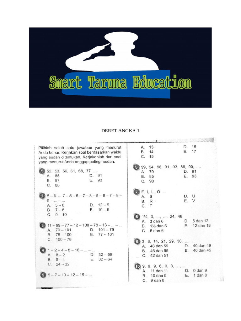 Deret Angka 1 A | PDF