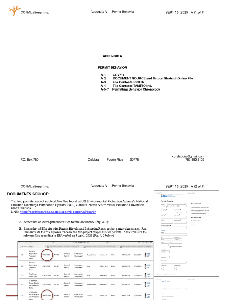 Appendix A - CORALations - EPA - Permitting Behaviors - Rincon Bicycle and Pedestrian Route ...