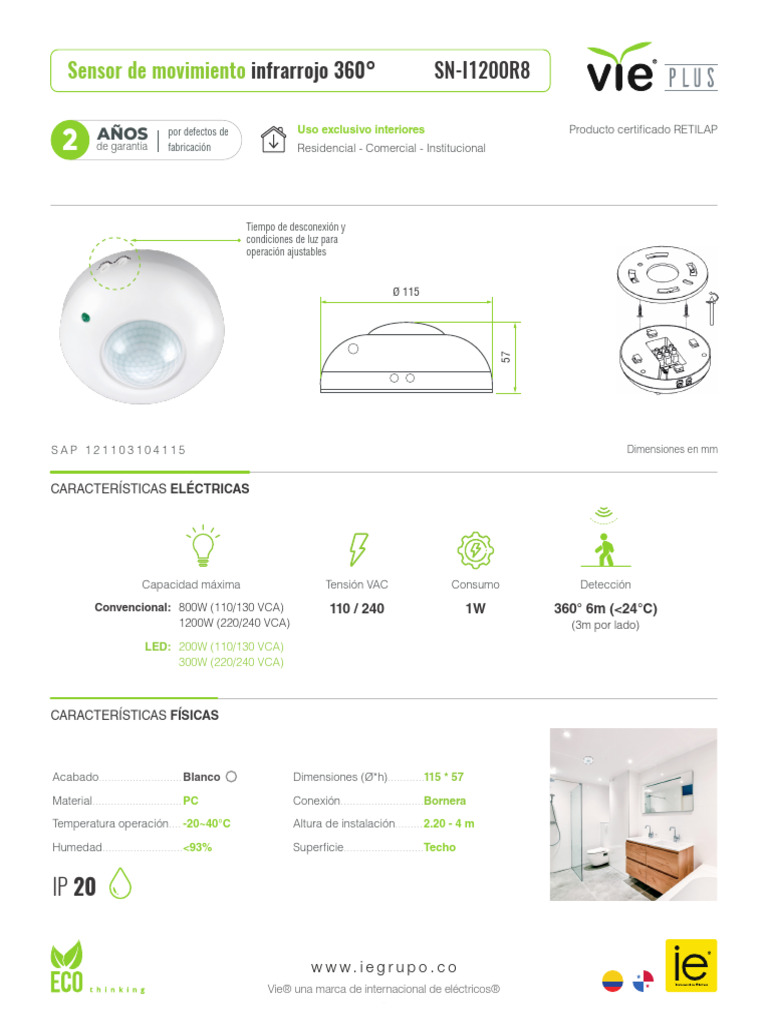 Ficha Técnica SENSOR Vie® PLUS | PDF