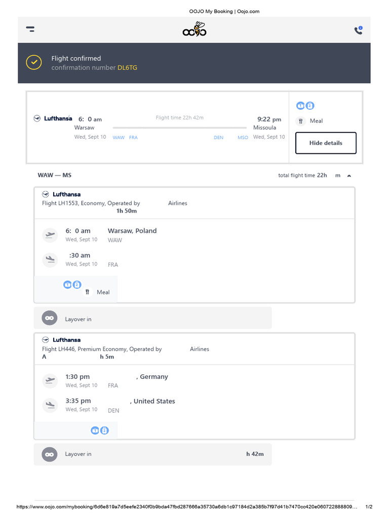 OOJO My Booking - Oojo - Com - Tatum - Lucas | PDF | Aviation | Airliner