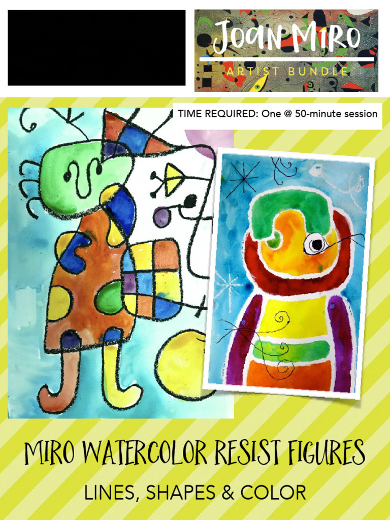 Miro Watercolor Resist Figures-2 | PDF | Paintings | Shape