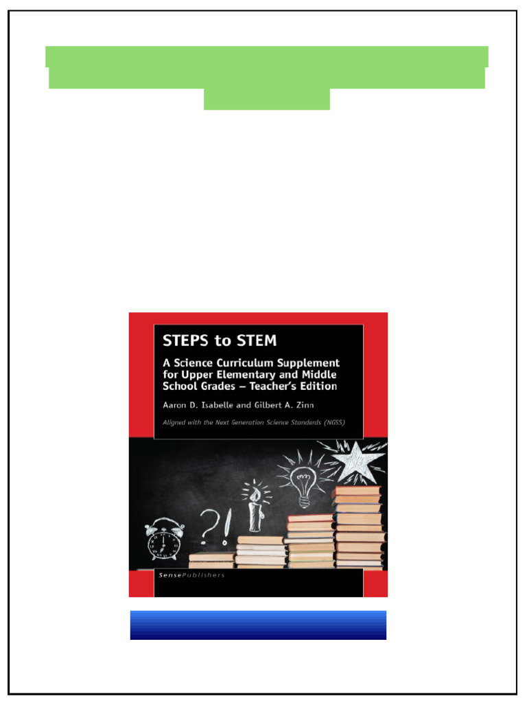 STEPS To STEM A Science Curriculum Supplement For Upper Elementary and ...