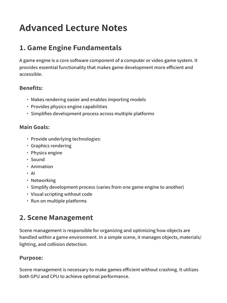 Advanced Lecture Notes | PDF | Rendering (Computer Graphics) | Texture ...