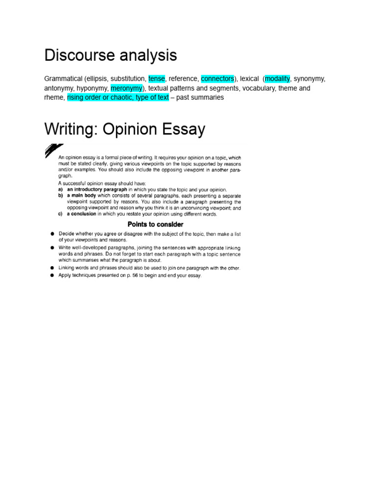 Vocabulary and Discourse Analysis Guide | PDF | Semantics | Linguistics