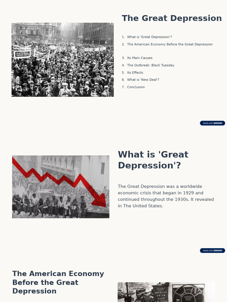 The Great Depression | PDF | Great Depression | New Deal