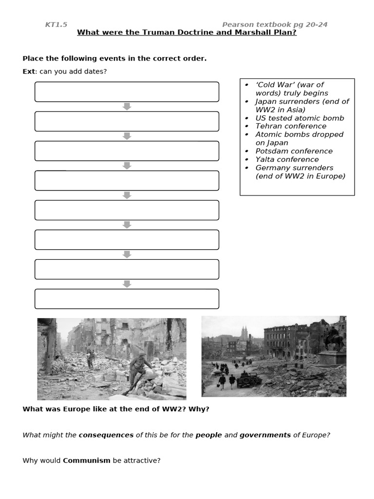 Truman Doctrine Work Pack New | PDF | Marshall Plan | Joseph Stalin