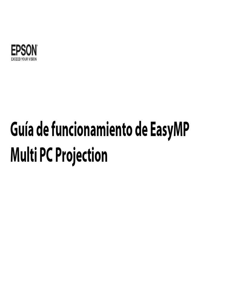 Guía de EasyMP Multi PC Projection | PDF | Windows XP | Microsoft Windows