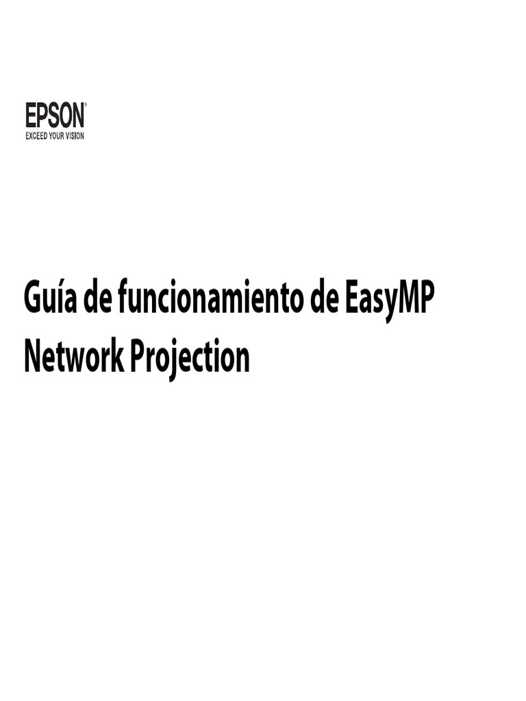 Guía de EasyMP Network Projection | PDF | Red de computadoras ...