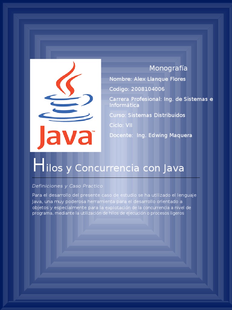 Hilos y Concurrencia en Java | PDF | Hilo (Computación) | Proceso ...