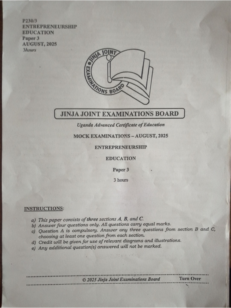 Ent 3 Jjeb 2025 | PDF
