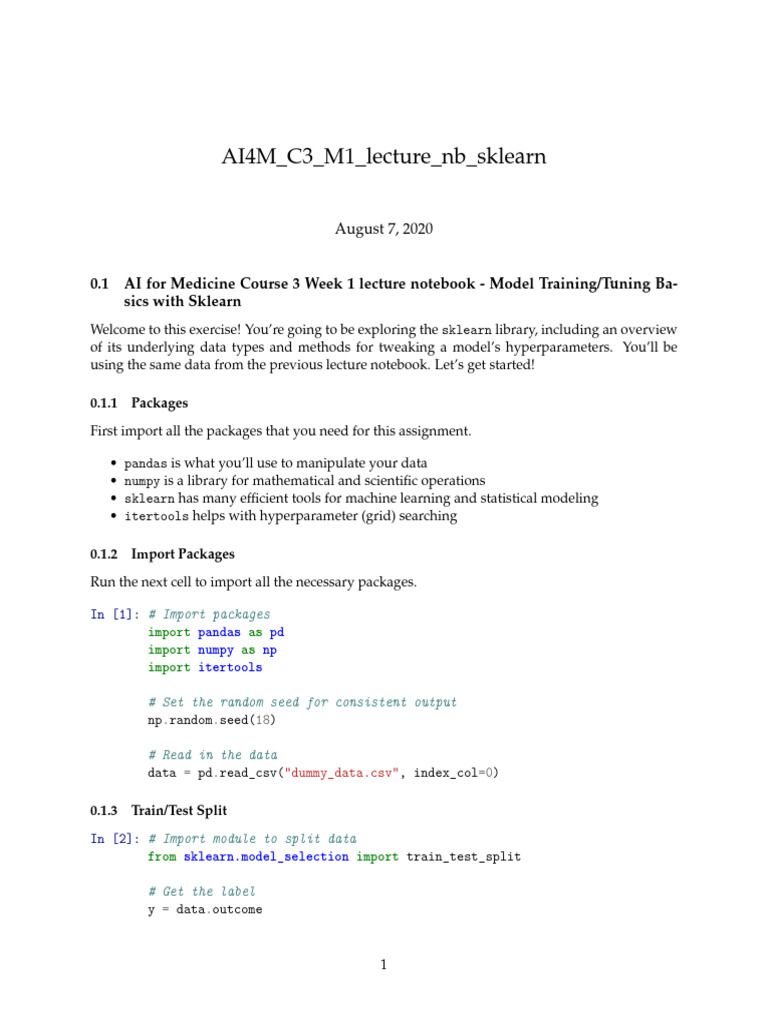 Model TrainingTuning Basics With Sklearn | PDF | Accuracy And Precision ...