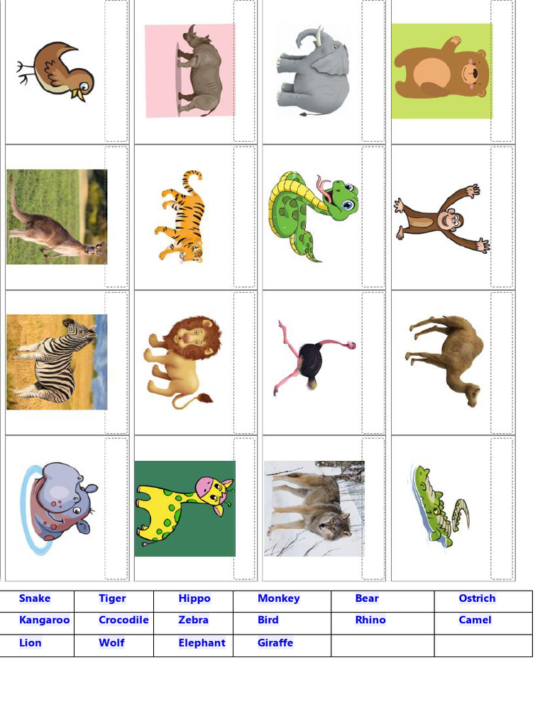 (45 Bản- 2 Mặt- A5) Wild Animals | PDF