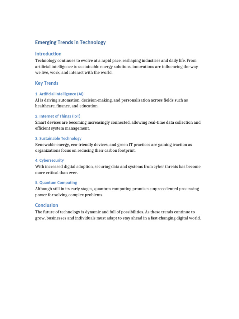 Key Technology Trends to Watch | PDF