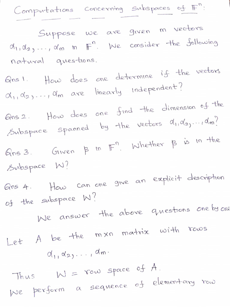 la lec12 | PDF | Linear Subspace | Mathematical Physics