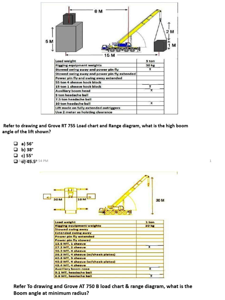 Aramco Crane Operator Exam 2 | PDF | Crane (Machine)