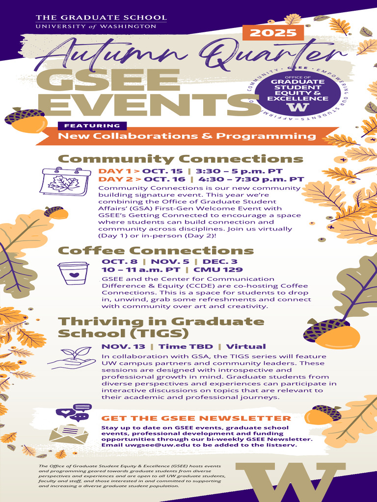 GSEE Autumn Quarter Events Flyer | PDF | Human Communication