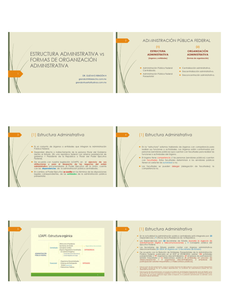 Estructura Administrativa Vs Formas de Organización Administrativa ...