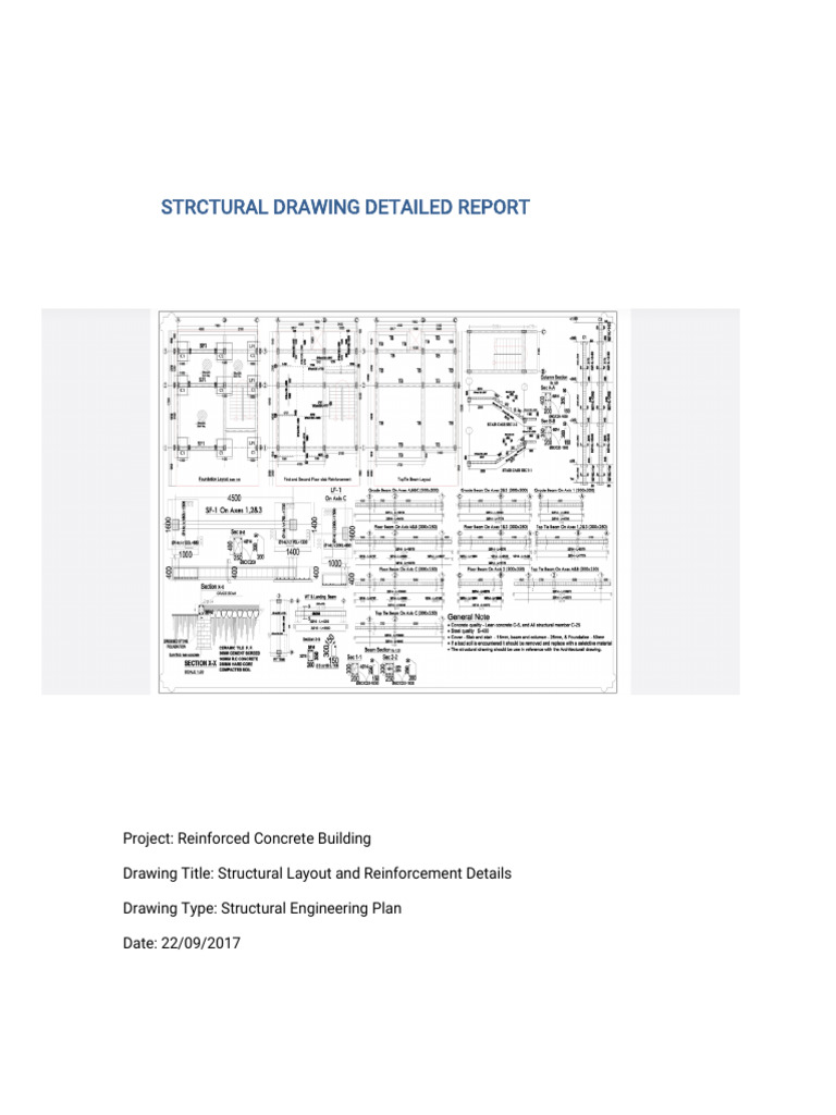 Structural - Drawing - Report by Ayenew Dessie | PDF