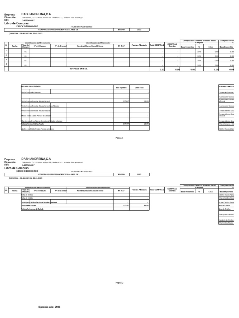 01 Iva Dash 16 Al 31 01 2023 | PDF | Impuesto al valor agregado | Factura