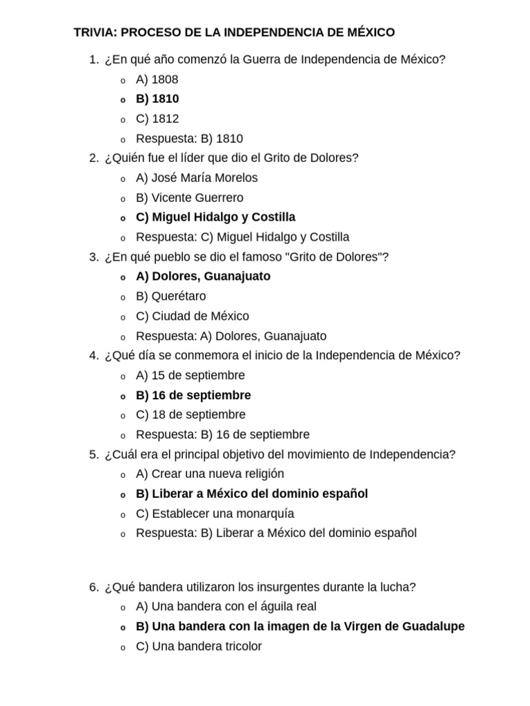 Trivia Historia Con Tres Opciones | PDF