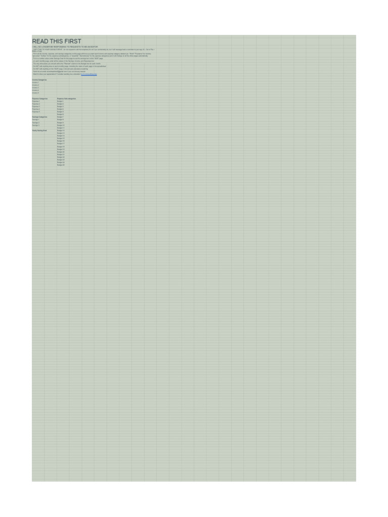 Budget Template Instructions Guide | PDF | Expense