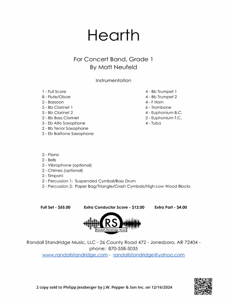 Hearth All Score | PDF