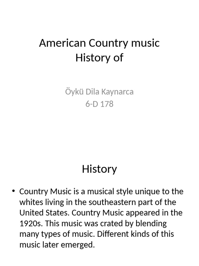 American Country Music | PDF