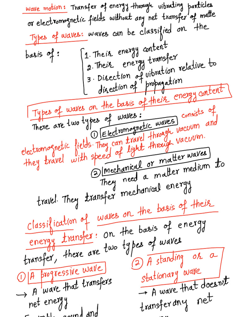 Wave Motion A-Levels Notes | PDF | Waves | Acceleration