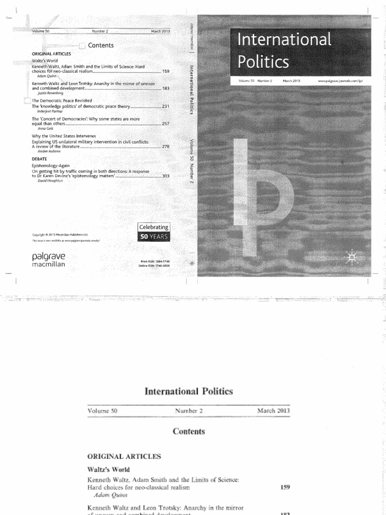 Democratic Peace and Neoclassical Realism | PDF | Theory | Rationality