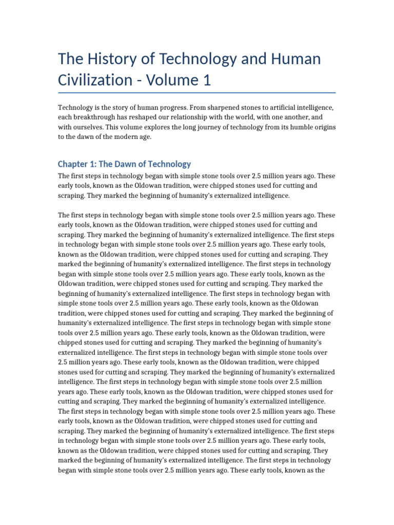 Evolution of Early Technology | PDF | Agriculture | Domestication